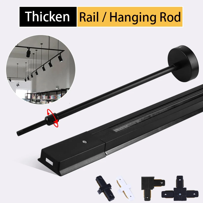 0-5M-Track-Light-Rail-T-Track-Bar-2-Wire-Electrified-Rail-Connector ...