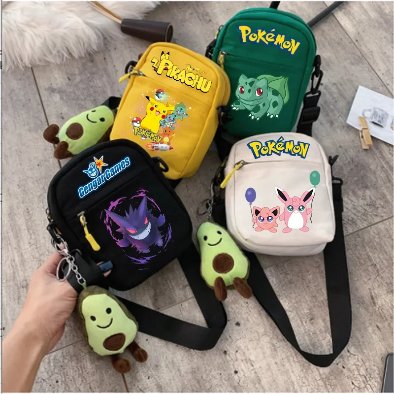 Pokemon-Shoulder-Bag-Pikachu-Gengar-Crossbody-Avocado-Schoolbag-Girl ...