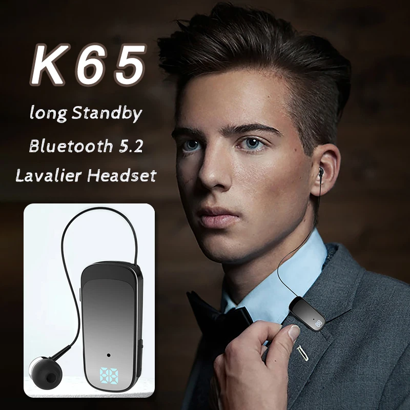 K65-Earphone-Bluetooth-5-2-With-Wire-Wireless-Clip-on-Headphone ...