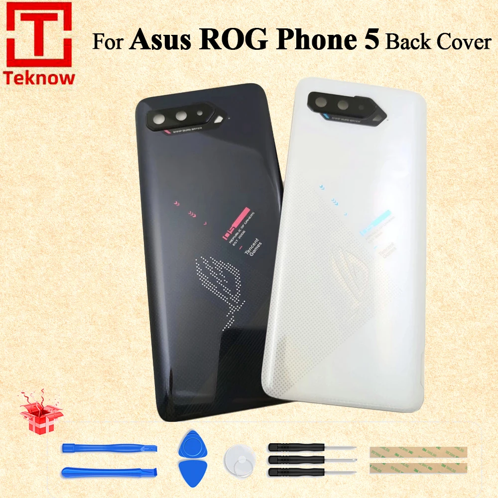 Original New Back Cover For Asus ROG Phone 5 ROG 5 Battery Cover Camera ...