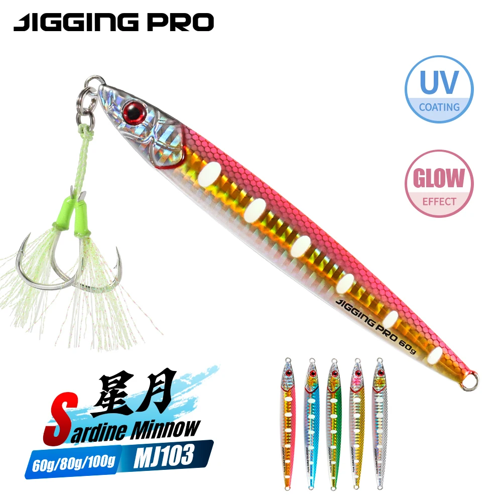 JIGGINGPRO-60g-80g-100g-Sardine-Minnow-Metal-Jigs-Shore-Jigging-Lure ...