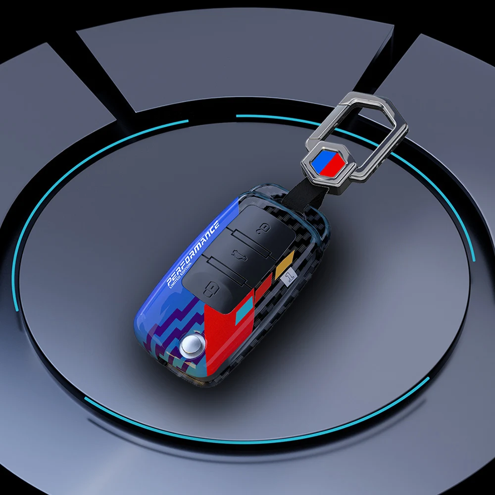 Carbon-Graffiti-Folding-Car-Key-Case-For-VW-Volkwagen-Polo-Bora-Tiguan ...