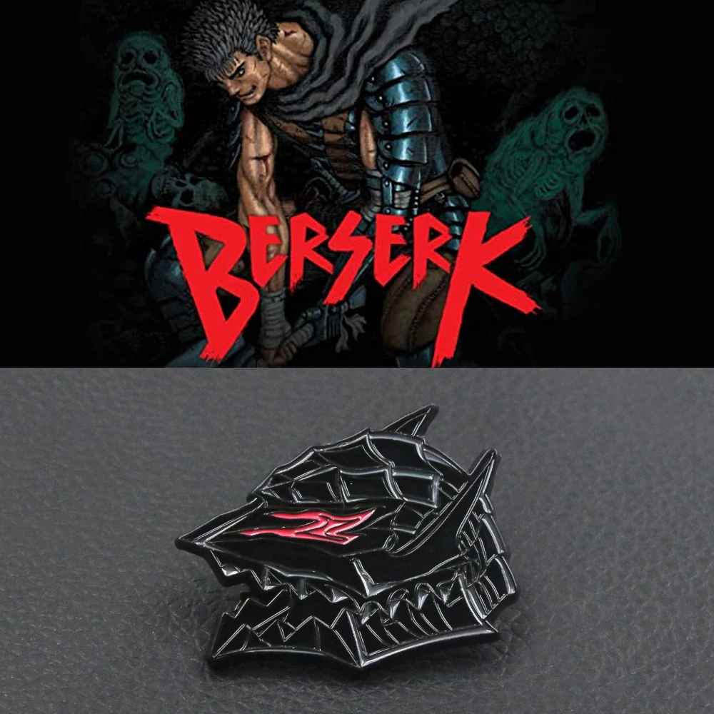 Anime Berserk Guts Enamel Pins Brooch Berserker Armor Head Badge ...