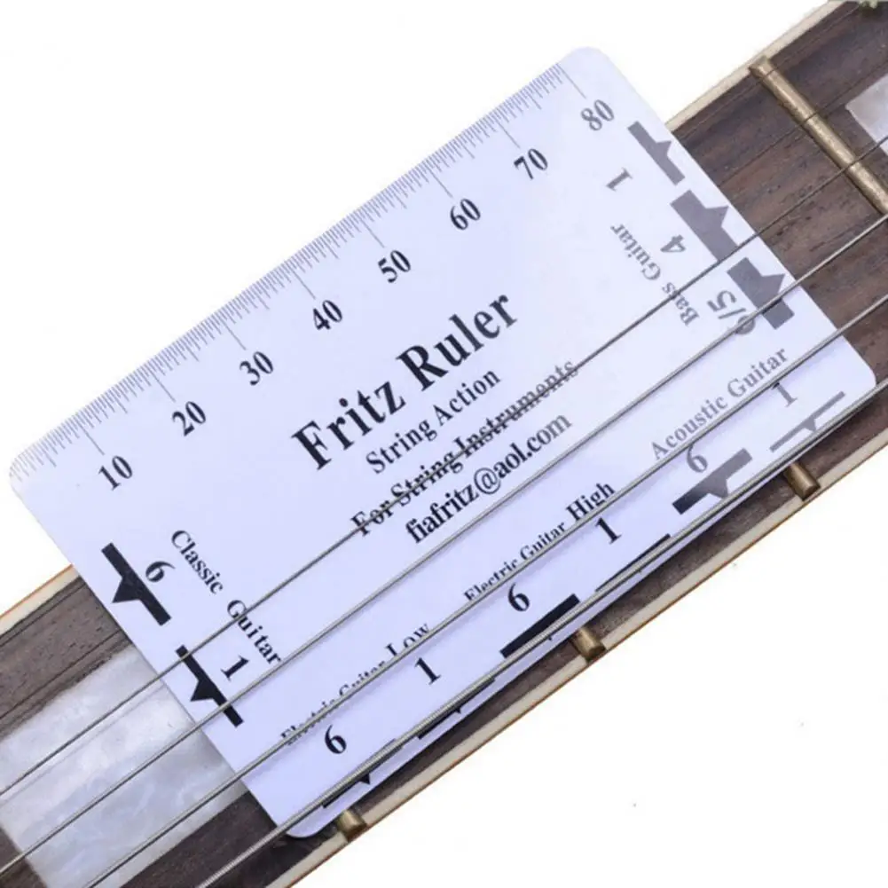 Bass Guitar Neck Ruler Accurate Portable PVC String Action Ruler Gauge ...
