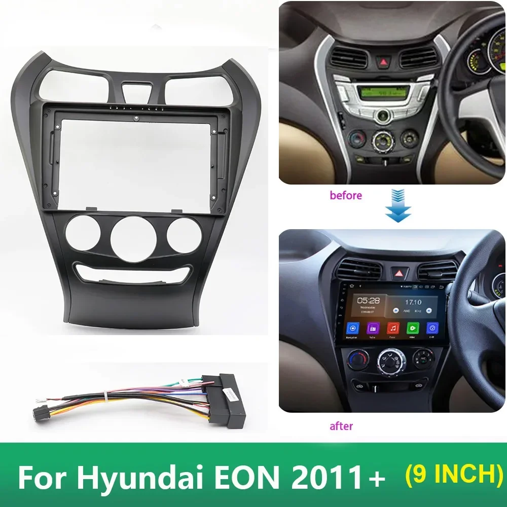 9inch-Car-Radio-Fascia-for-Hyundai-EON-2011-DVD-Stereo-Dash-Trim-Kit ...
