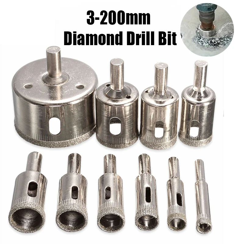 1pc-3-200mm-Glass-Core-Hole-Saw-Openner-Diamond-Drill-Bits-Core-Bit-for ...