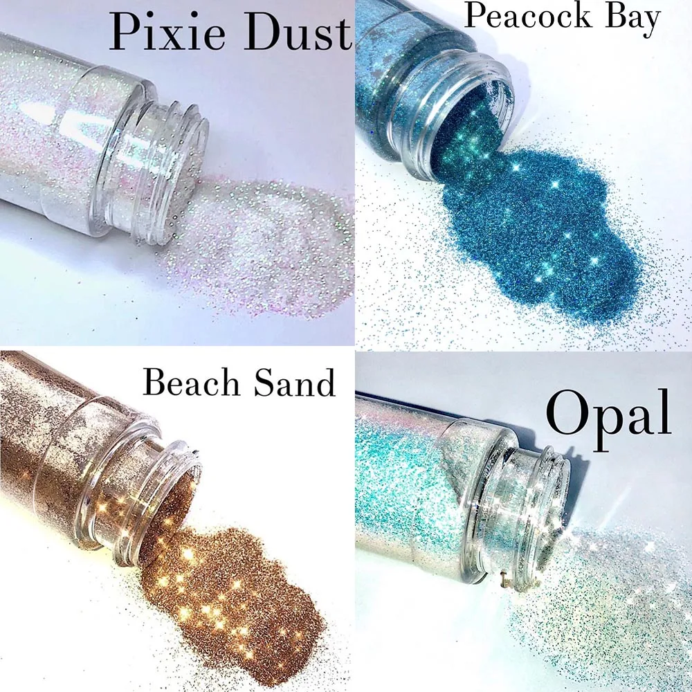 1Box Super Shiny Holographic Rainbow Bulk Glitter Aurora Pigment 0.2mm ...