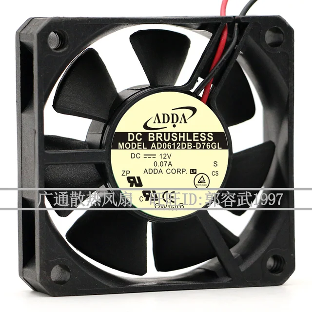 original AD0612DB-D76GL 6015 12V 0.07A 6CM quiet axial flow heat fan ...