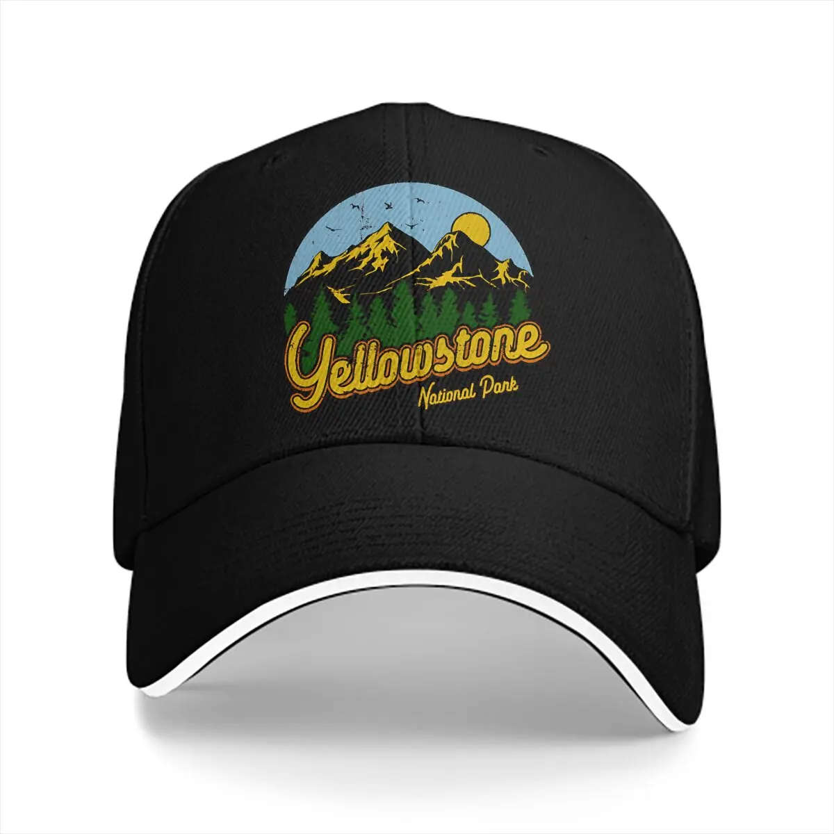 Vintage-Baseball-Caps-Peaked-Cap-Yellowstone-National-Park-Sun-Shade ...