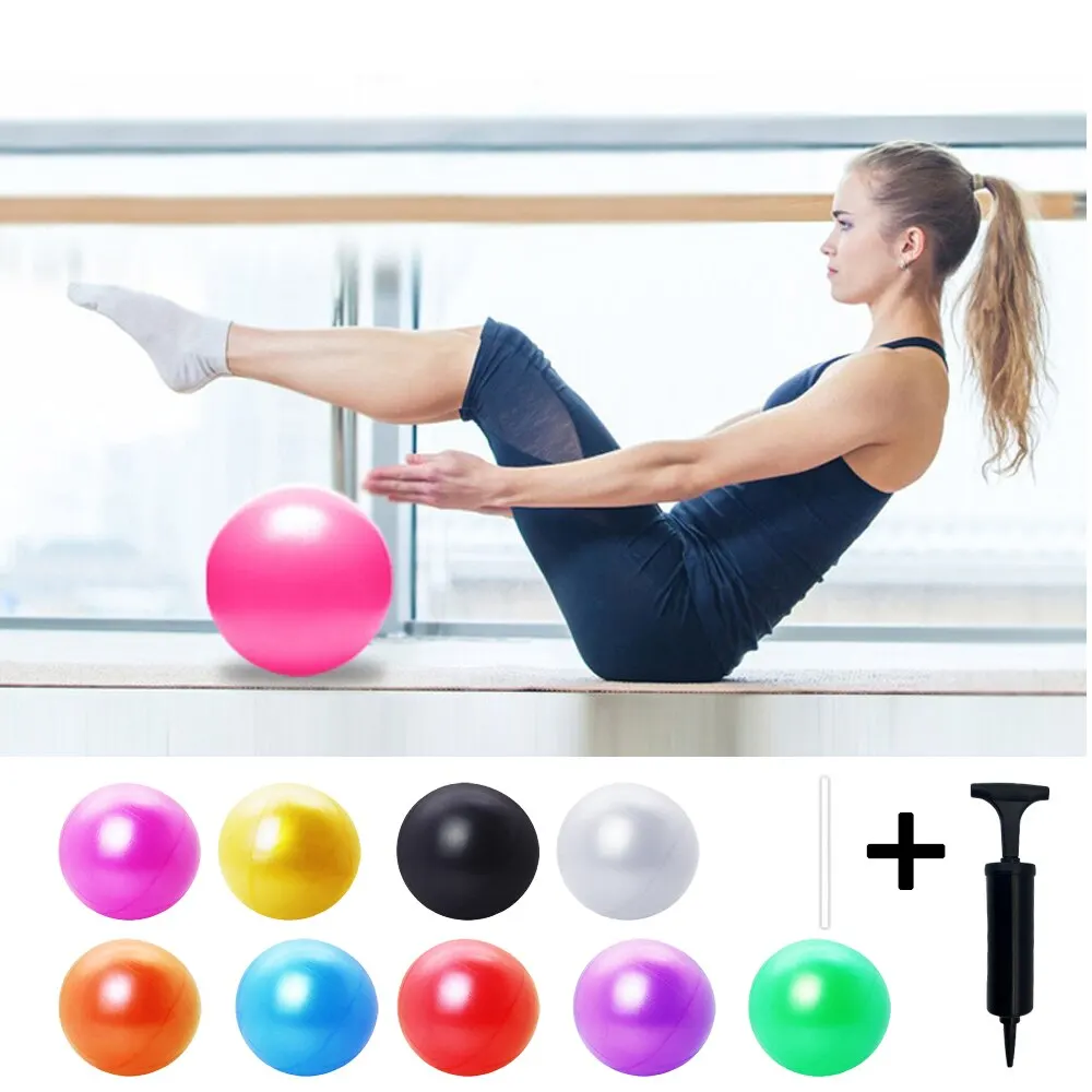 9-Inch-Exercise-Ball-With-Pump-Gymnastic-Fitness-Pilates-Ball-Balance ...