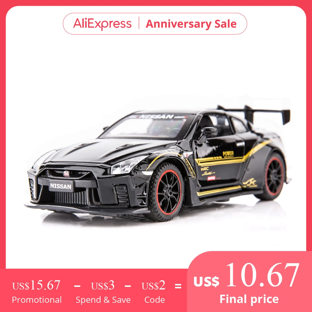 Toy Car Diecast Nissan Gtr | Nissan Model Cars Gtr R35 | Kids Toys Cars ...