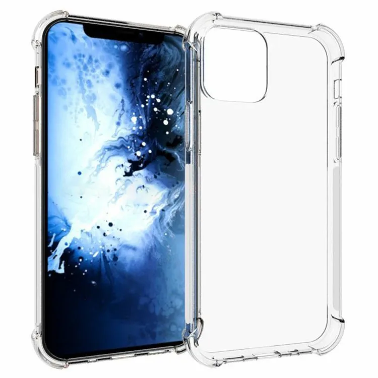 Shockproof Anti-slip Transparent TPU Phone Case for Apple iPhone 12 ...