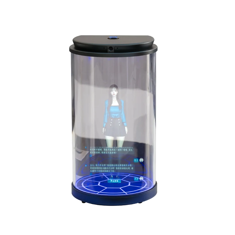 5.5/10.1 Inch Lcd Screen 3D Hologram Display Cylindrical Ai Interaction ...
