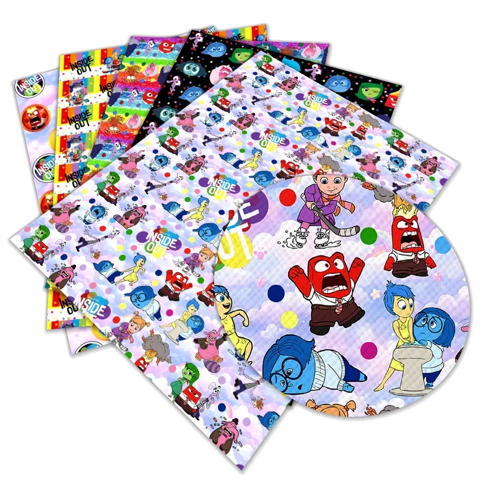 Hot Selling Disney Cute Inside Out 2 Cartoon Printed Faux Leather ...