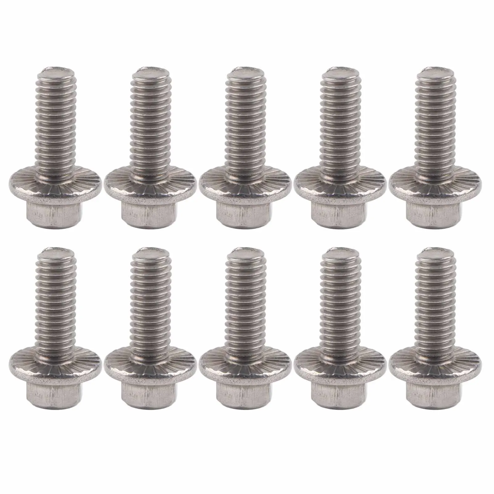 Hex-Flange-Screw-10Pcs-M6-Stainless-Steel-Flange-Bolts-Screws-Hex-Cap ...