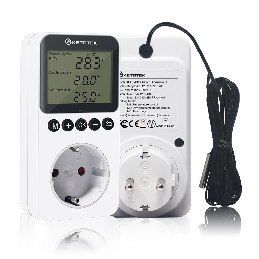 KT3200-EU-US-AU-UK-Incubator-Socket-Thermostat-Digital-Temperature ...