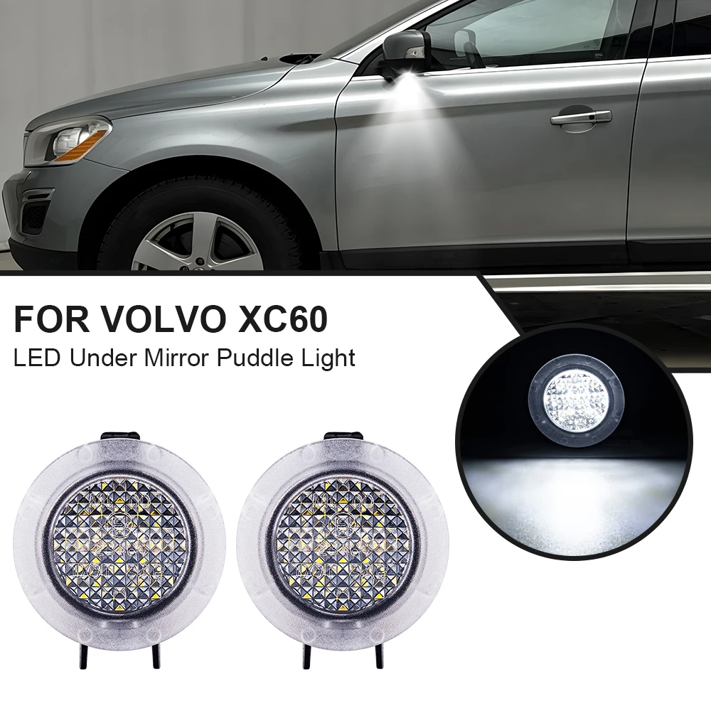 2 Pcs Led Side Mirror Puddle Lights For Volvo Xc60 2009 2010 2011 2012