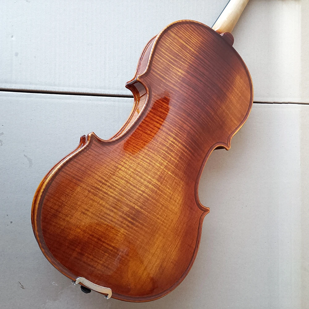 Antonio Stradivarius Handmade natural tiger patterned maple violin 4/4 ...