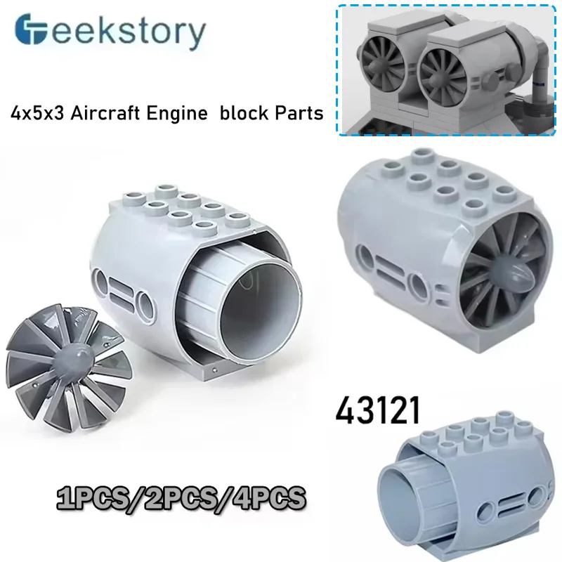 4x5x3 Aircraft Engine Technology Building Block Parts 43121 Model With ...