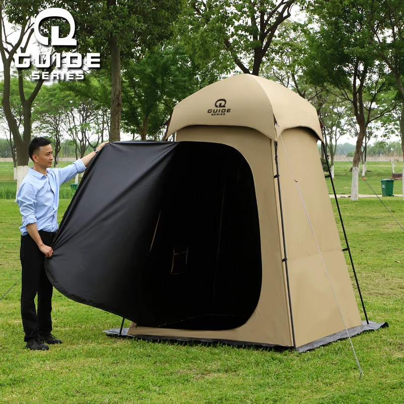 Outdoor-Large-Space-Vinyl-Bathing-Tent-Black-Rubber-Toilet-Privacy-Tent ...