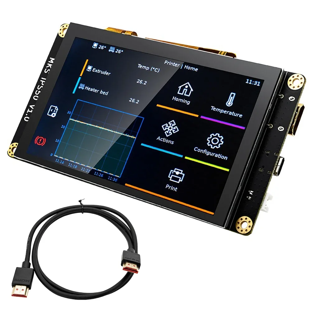 3D-Printer-Screen-MKS-IPS50-5-Inch-Capacitive-Screen-Klipper-Screen ...
