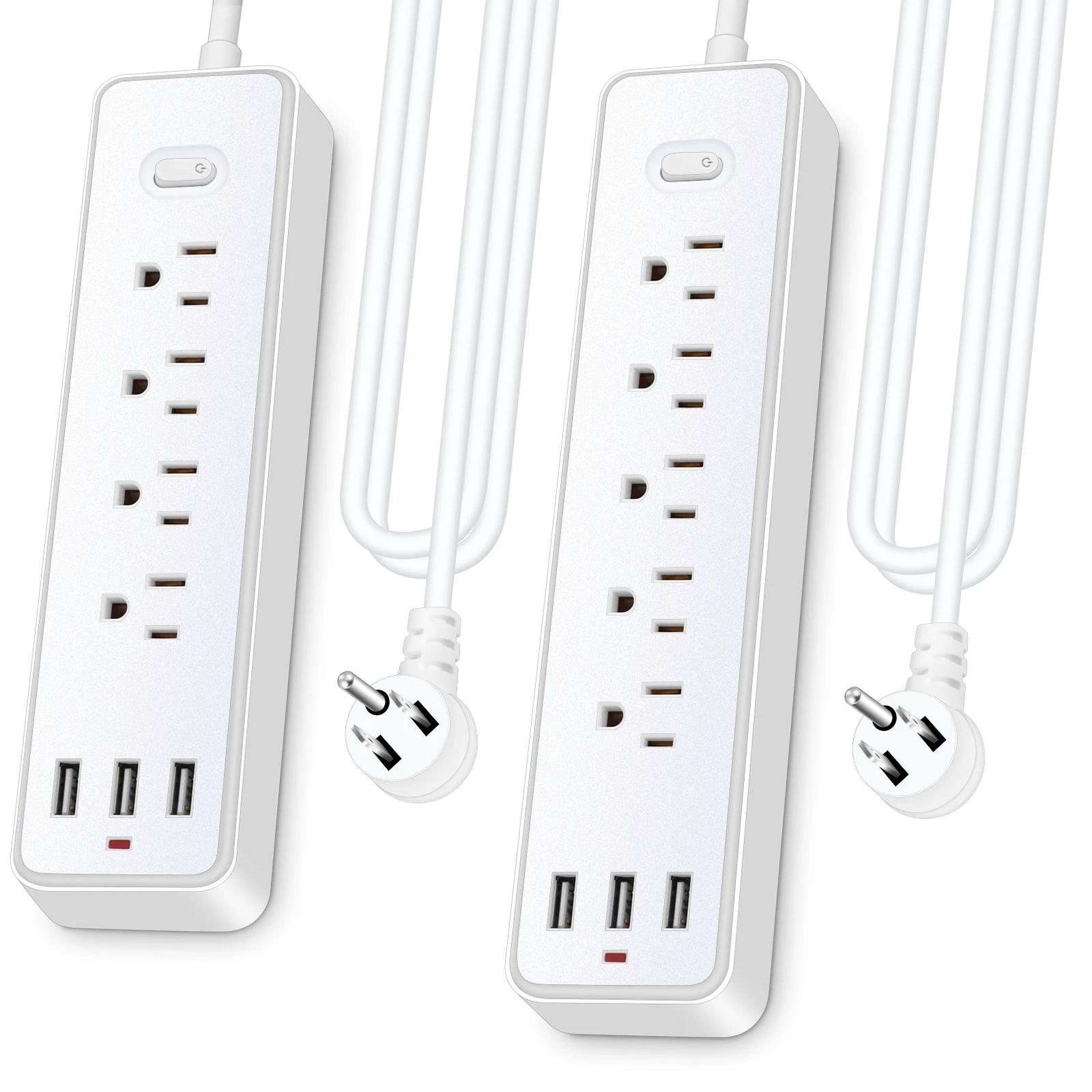 1pc Multi-function Power Strip, 2000W, 4AC, With 4ft Extension Cords ...
