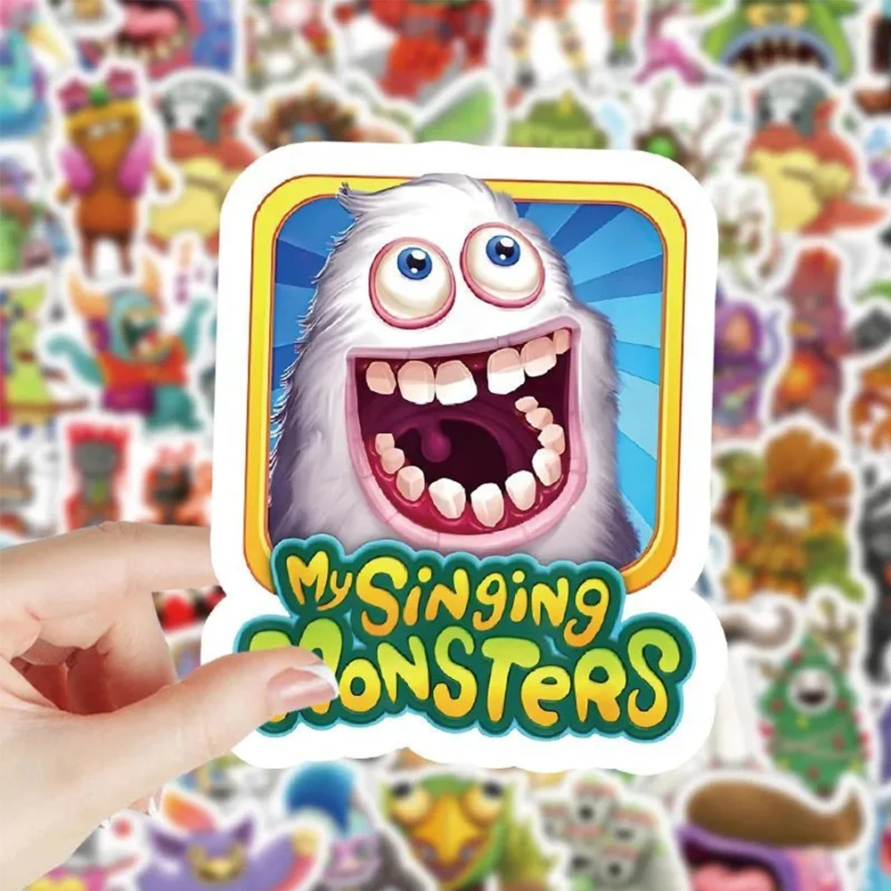 10/30/50/100pcs My Singing Monster Graffiti Stickers Cute Cartoon Music ...
