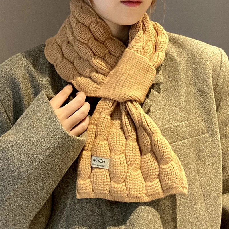 MoriBty bufanda de punto de giro corto para mujer, cuello cruzado ...