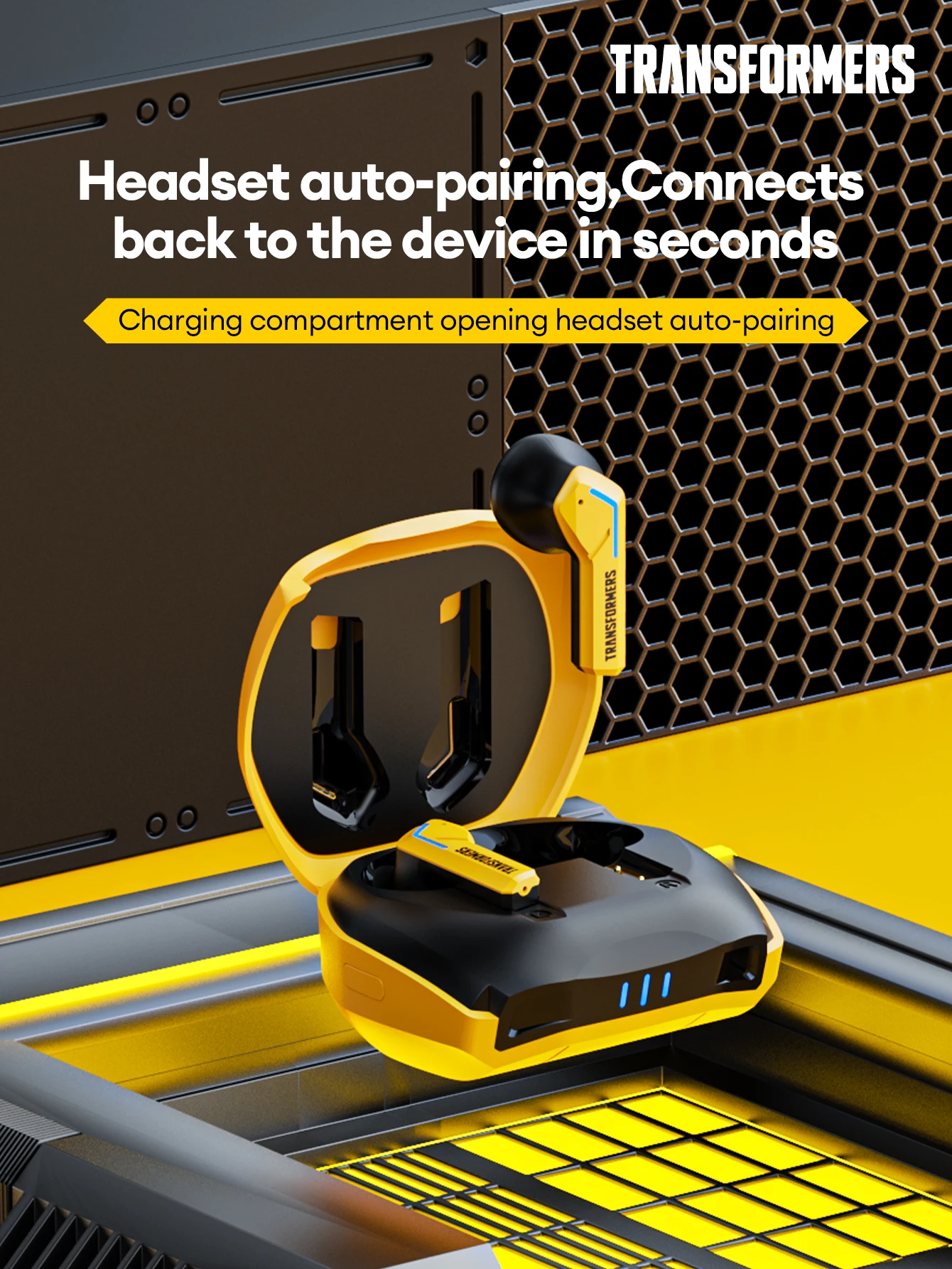 Transformers TF-T06 Wireless Gaming Earphones TWS Bluetooth 5.3 Headset Low - JooJoobees