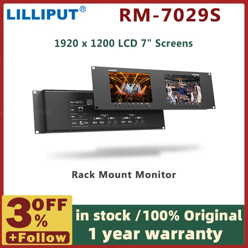 LILLIPUT-RM-7029S-4K-Monitor-Dual-7-inch-3RU-Rackmount-Monitor-with-3G ...
