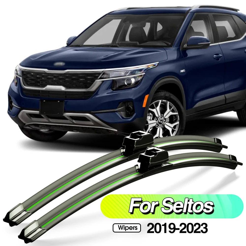 For-Kia-Seltos-2019-2023-2pcs-Front-Windshield-Wiper-Blades-Windscreen ...