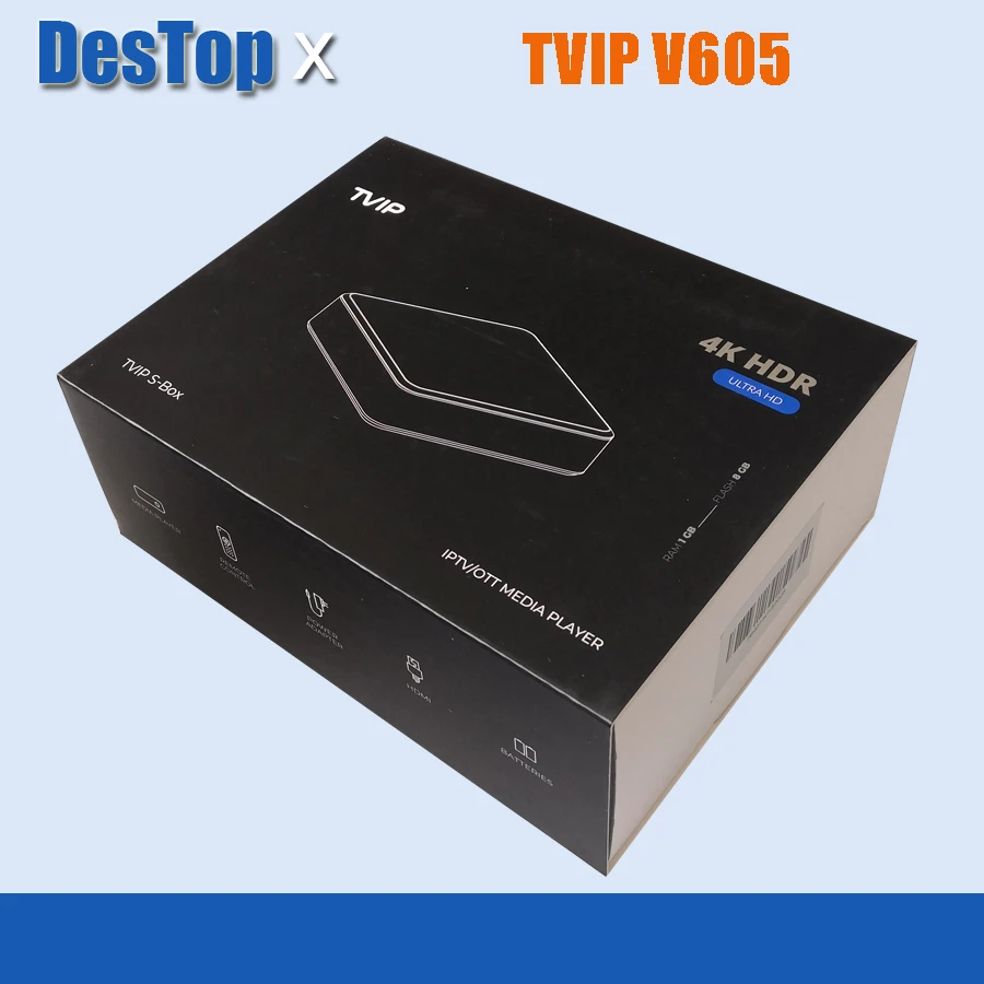 10PCS Original TVIP 605 Smart TV Box Linux4.4 Android Dual System Set ...