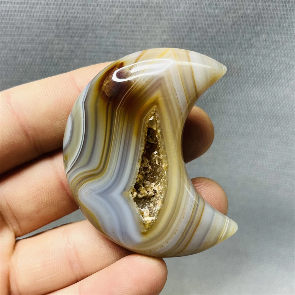 Natural-Rock-Rainbow-Geode-Agate-Moon-Home-Spiritual-Decoration-Holiday ...