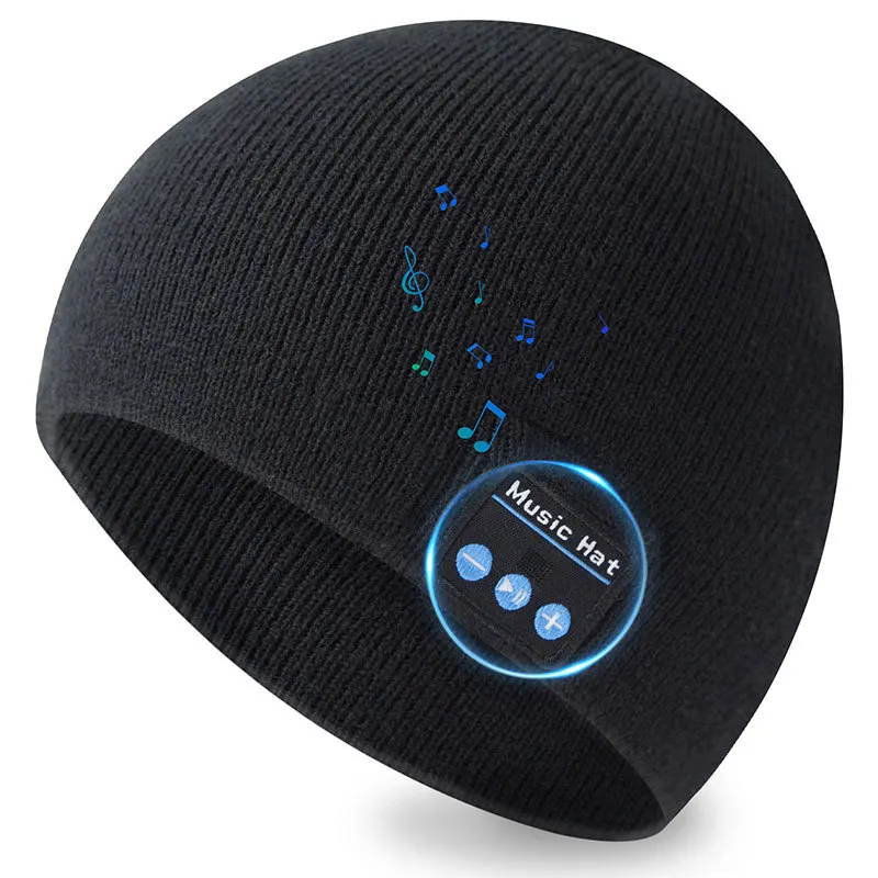 Wireless Bluetooth Headphones Sport Music Hat Smart Headset Beanie Cap ...
