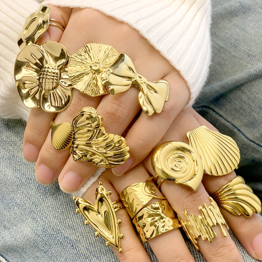 Conjunto-de-anillos-de-boda-tama-o-ajustable-forma-de-lazo-forma-geom ...