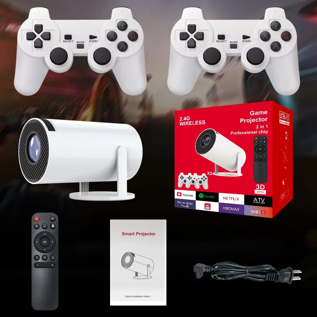 Controller-Game-HY3000-Projector-4K-Native-720P-Android-11-300ANSI ...