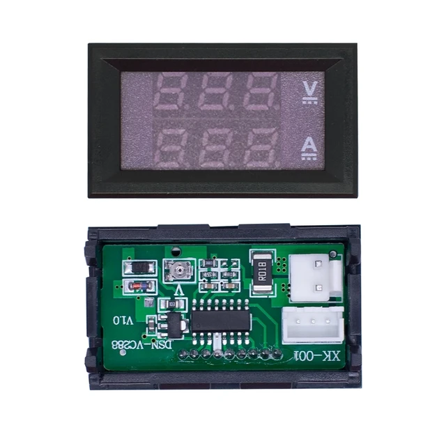 DC 0-100V 10A Digital Voltmeter Ammeter Dual Display Voltage Detector ...