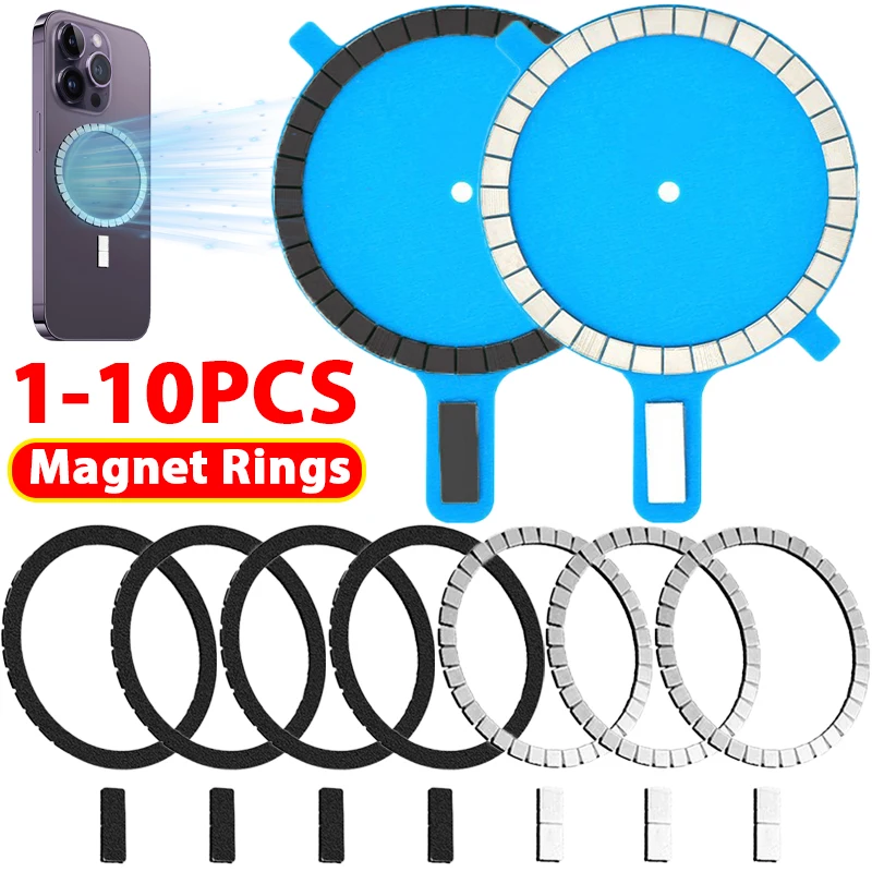 10-1PCS-Universal-Metal-Magnet-Plate-Sheet-Strong-Magnetic-Circle-Ring ...