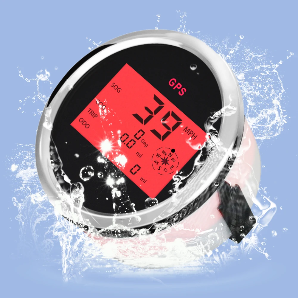 Universal-85mm-Digital-GPS-Speedometer-Odometer-0-999-knots-km-h-MPH ...