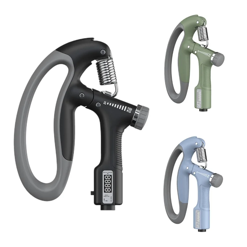 Hand-Grip-Strengthener-Spring-Grip-10-100KG-Adjustable-Countable-Grip ...