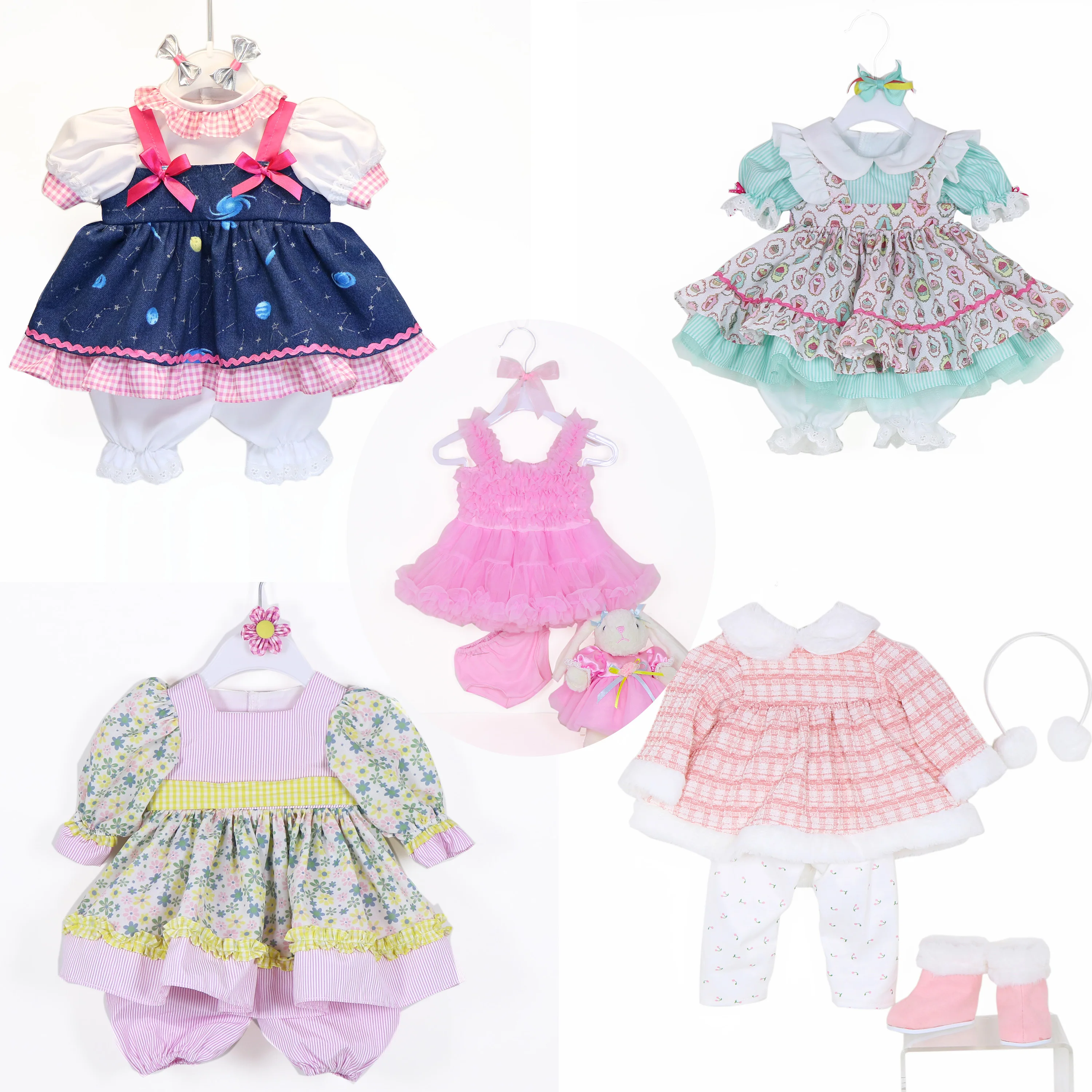 YingHuanMei-22-Polegada-55-88-Cm-Princess-Dress-Set-Four-Seasons-outfit ...