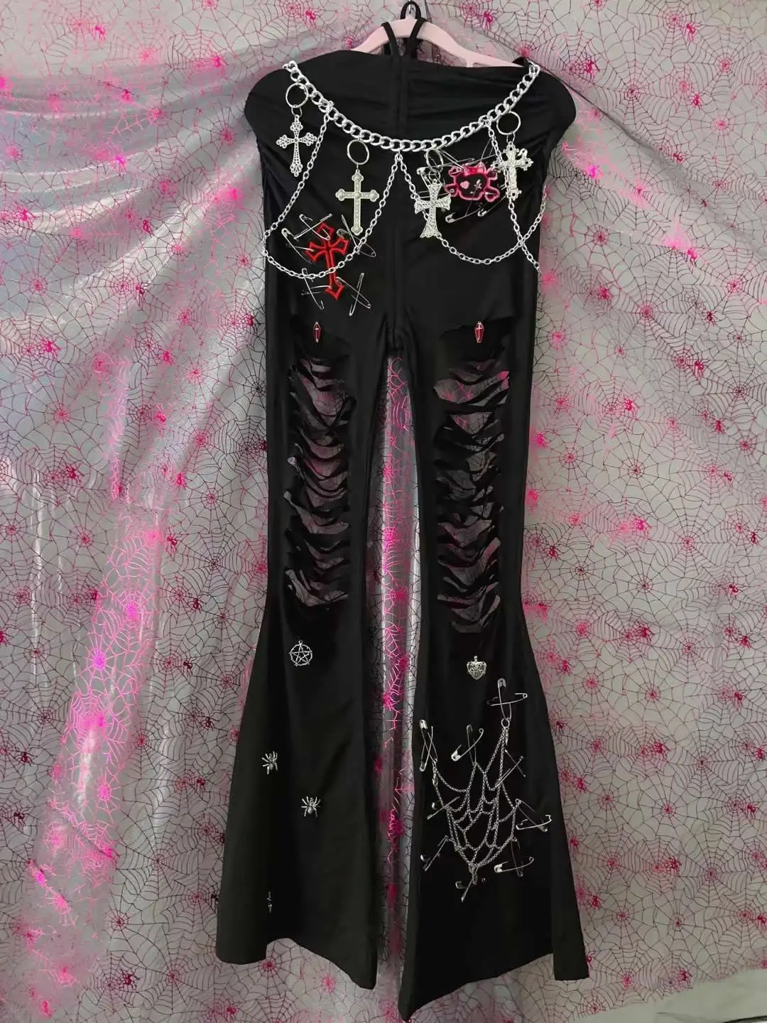 harajuku Gothic trousers aesthetic trousers y2k trousersLolita trousers ...