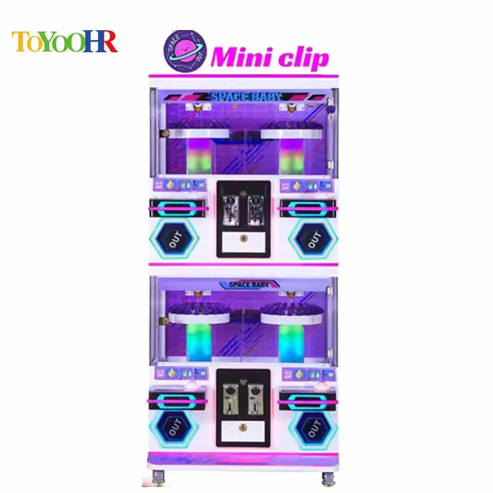 Toyoohr-4-Players-Coin-Operated-Push-Clip-Prize-Vending-Game-Machine ...