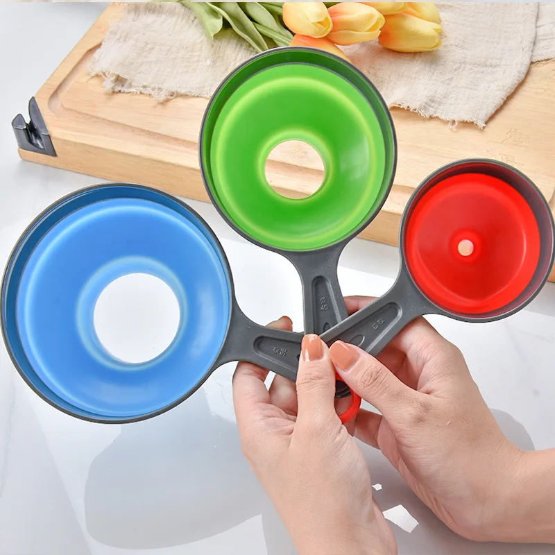 Folding-Telescopic-Funnel-3Pcs-set-Wide-Mouth-Oil-Funnel-Jam-Filling ...