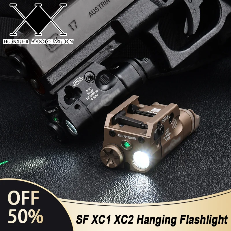 Tactical Airsoft Surefir XC1 XC2 Metal Hanging Flashlight Red Green ...