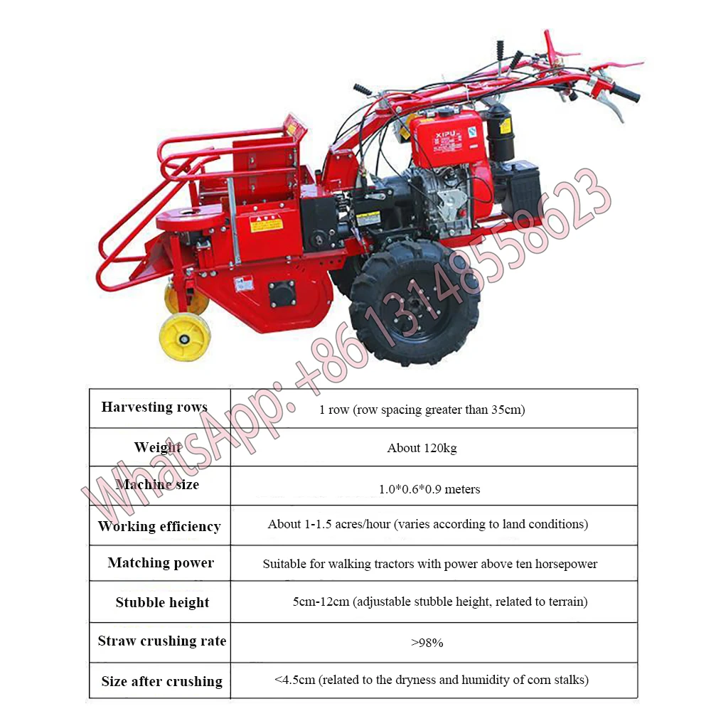 Small-Corn-Combine-Harvester-Semi-automatic-Corn-Harvester-Straw ...