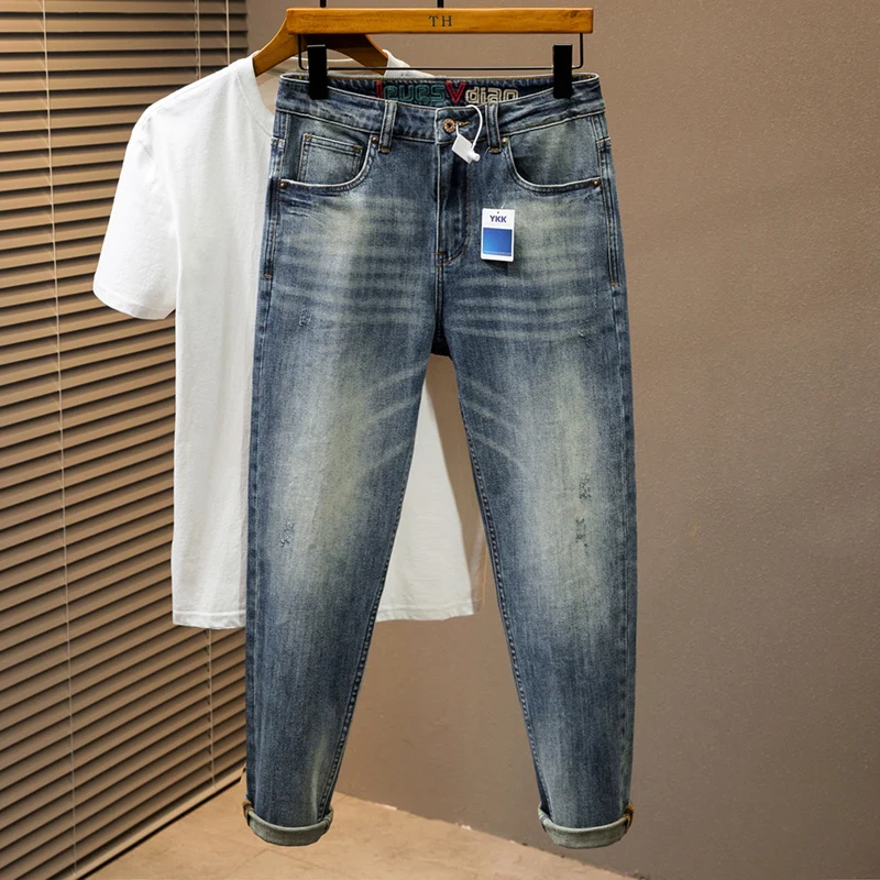 Spring New Quality Plus Size Cloth Men's Midweight Denim Jeans American ...