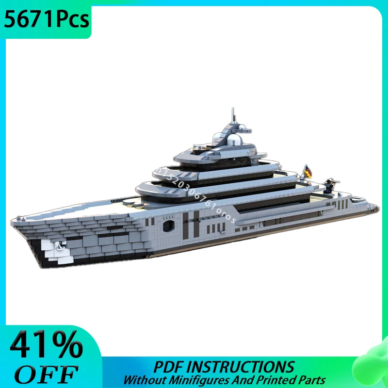 MOC Supremacy Super Yacht Model Building Blocks Luxury Ship Speedboat ...