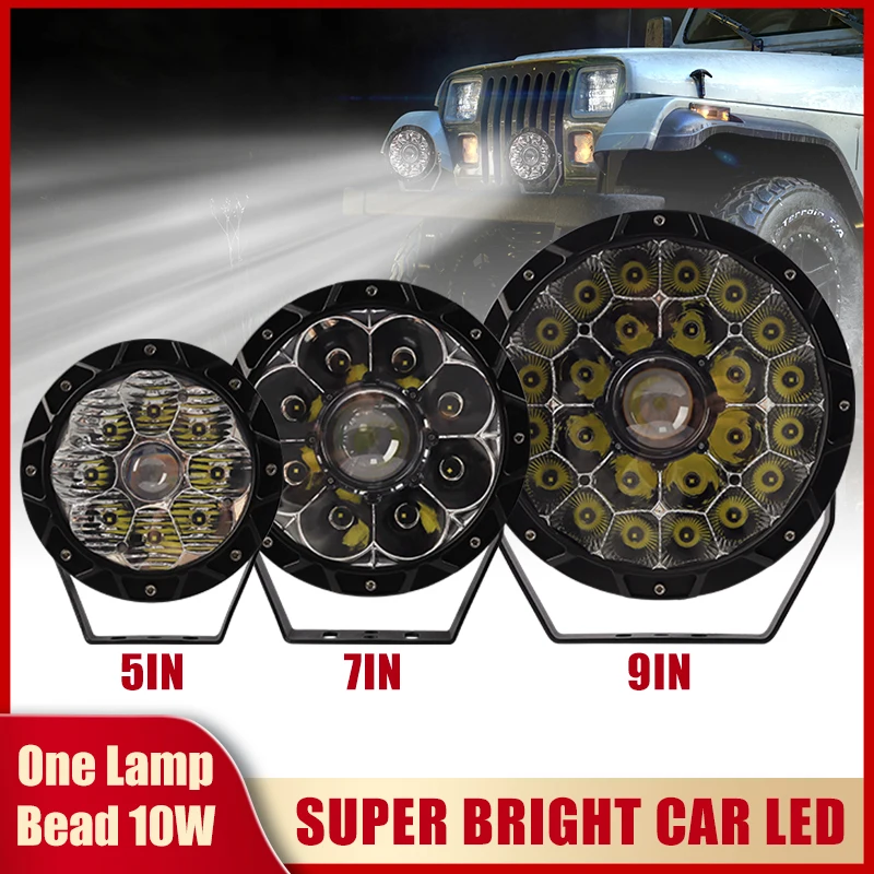 Car High Bridges Search Light Spotlight LED Bulbs for Long Range 4x4 ...