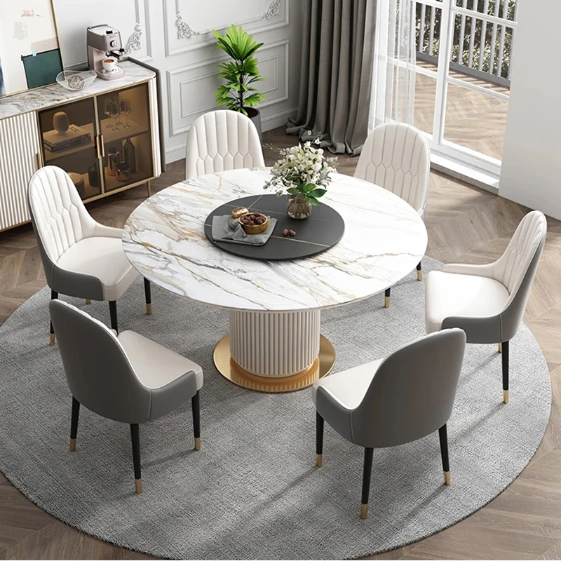 Table-manger-ronde-color-e-avec-plaque-de-roche-table-manger-peinte ...